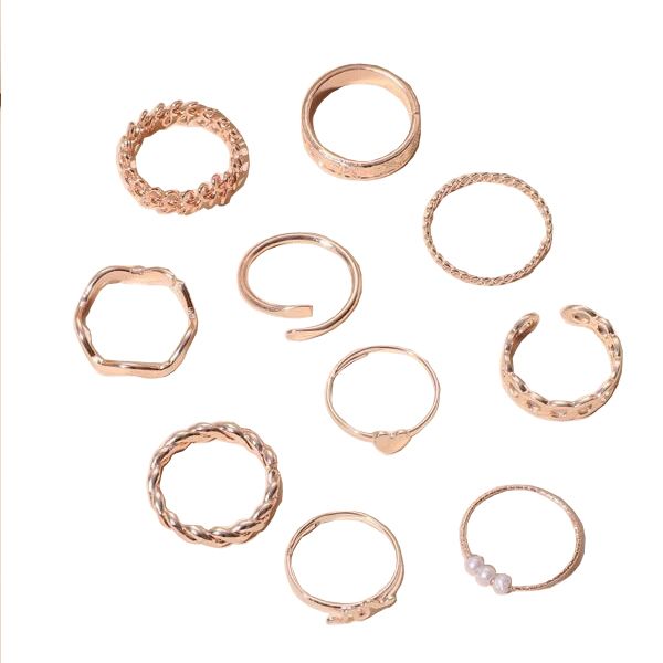 Faux Pearl & Heart Decor Ring Set | Shop Today. Get it Tomorrow! | takealot.com