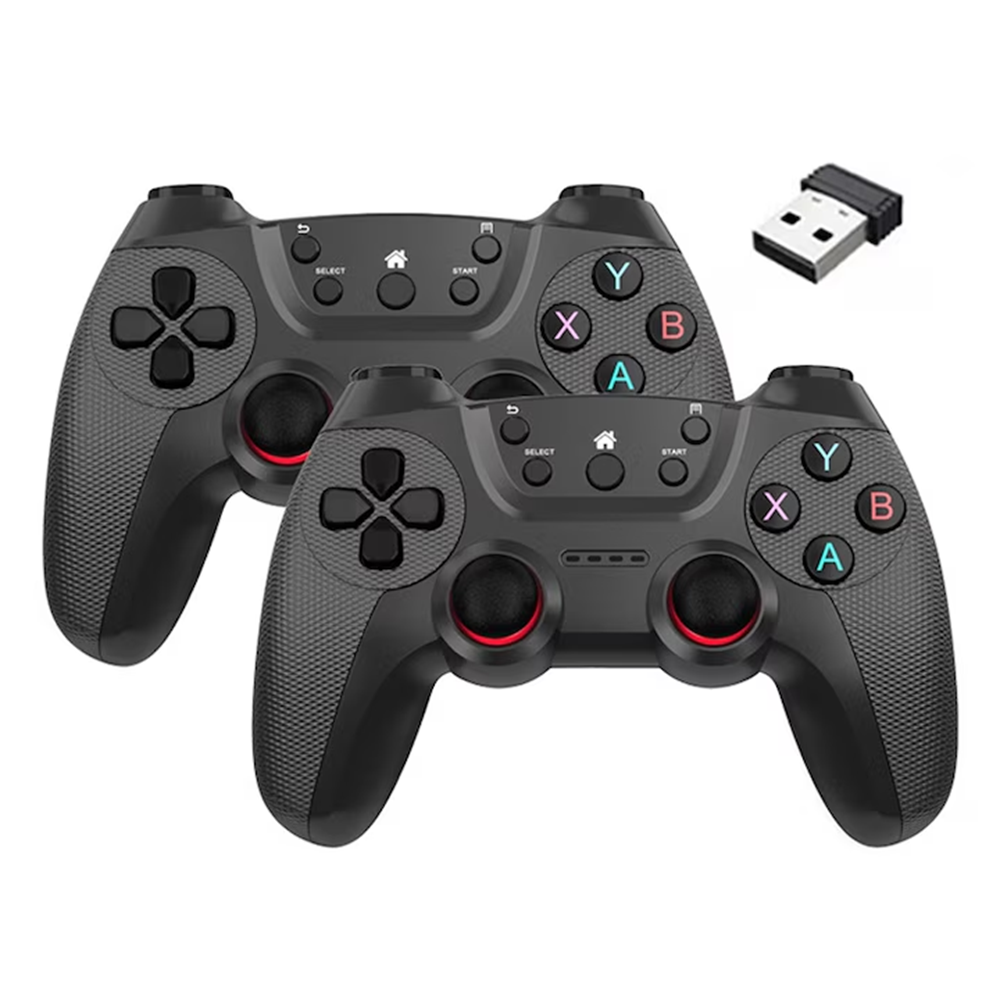 Two Sets of Gamepad Controllers, Battery Powered, Black | Shop Today ...