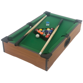 Kids Mini Wooden Table Top Pool Play Set Felt Surfaces Snooker Game ...
