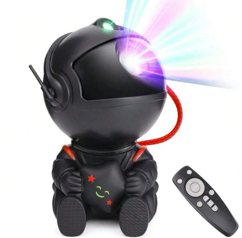 Astronaut Galaxy Projector LED Night Light with Remote Control - Black ...
