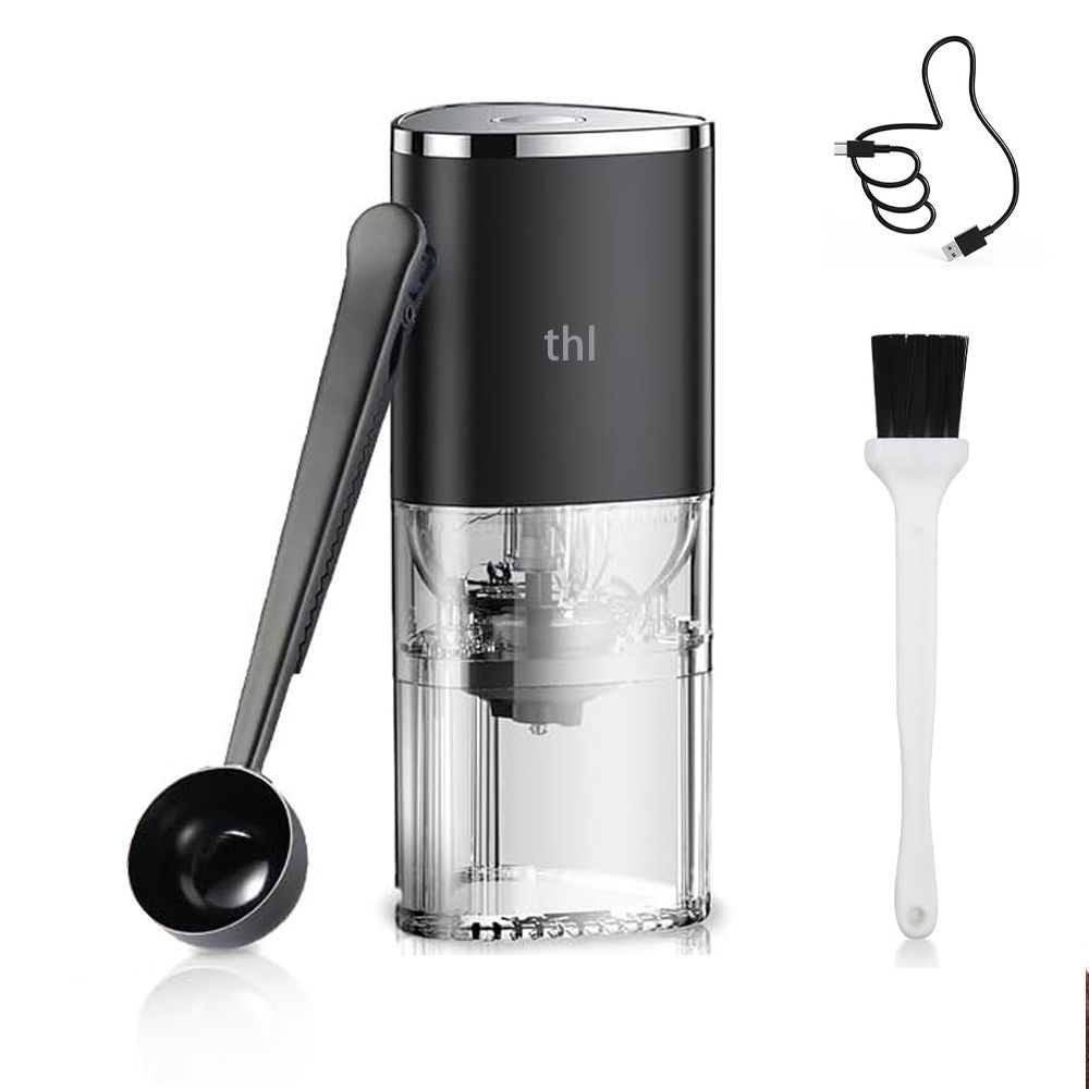 thl Portable Coffee Grinder - Electric/Hand Burr Mill for Fine-Coarse ...