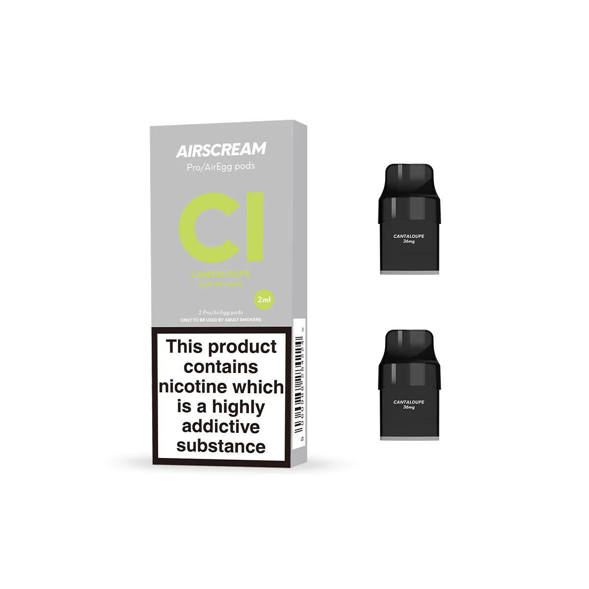 Airscream Cantaloupe - 2 Pro Pods Pack (2ml) 5% Nic Salts | Shop Today ...