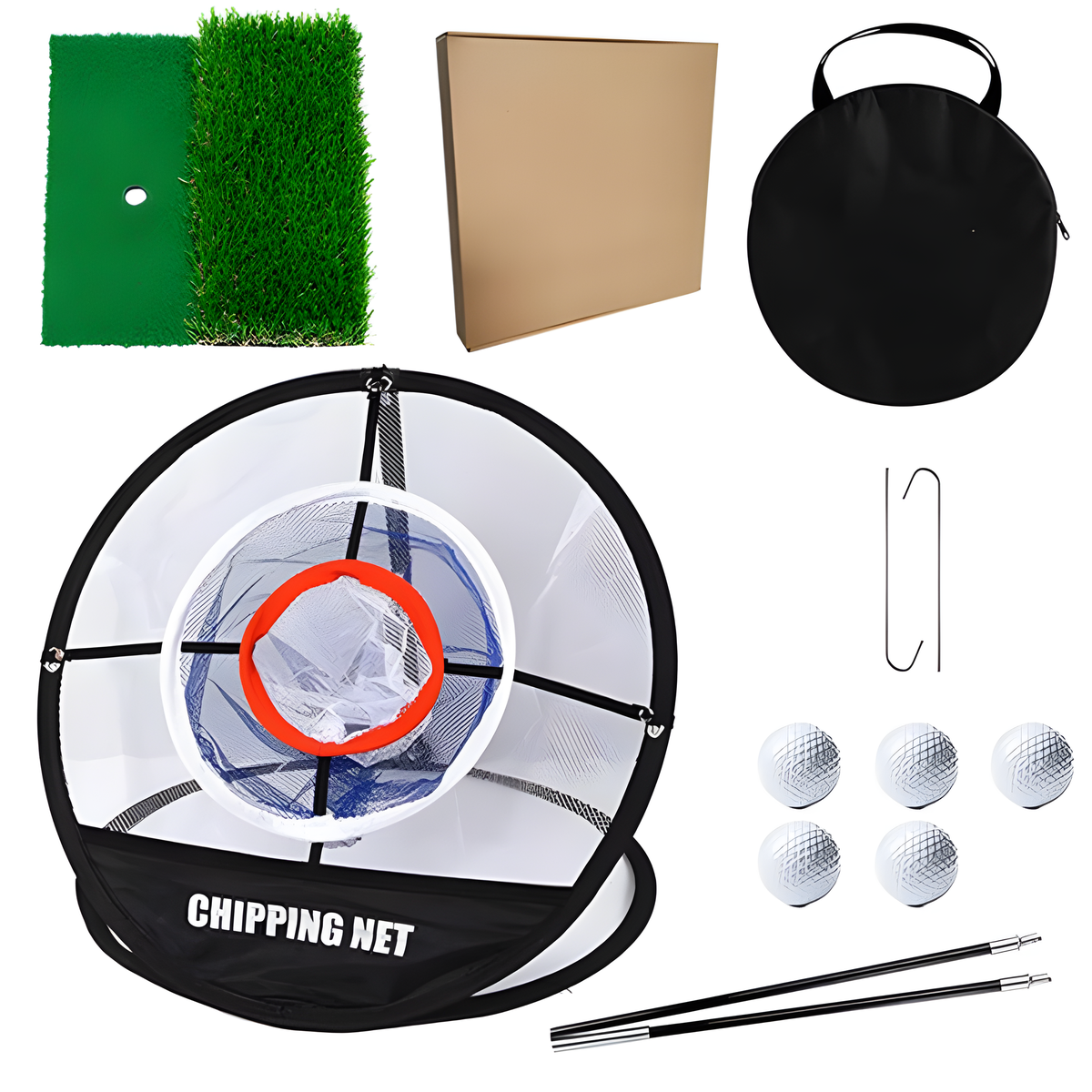 Golf Practice Net Set Chipping Pop Up Indoor Portable Training Practice ...