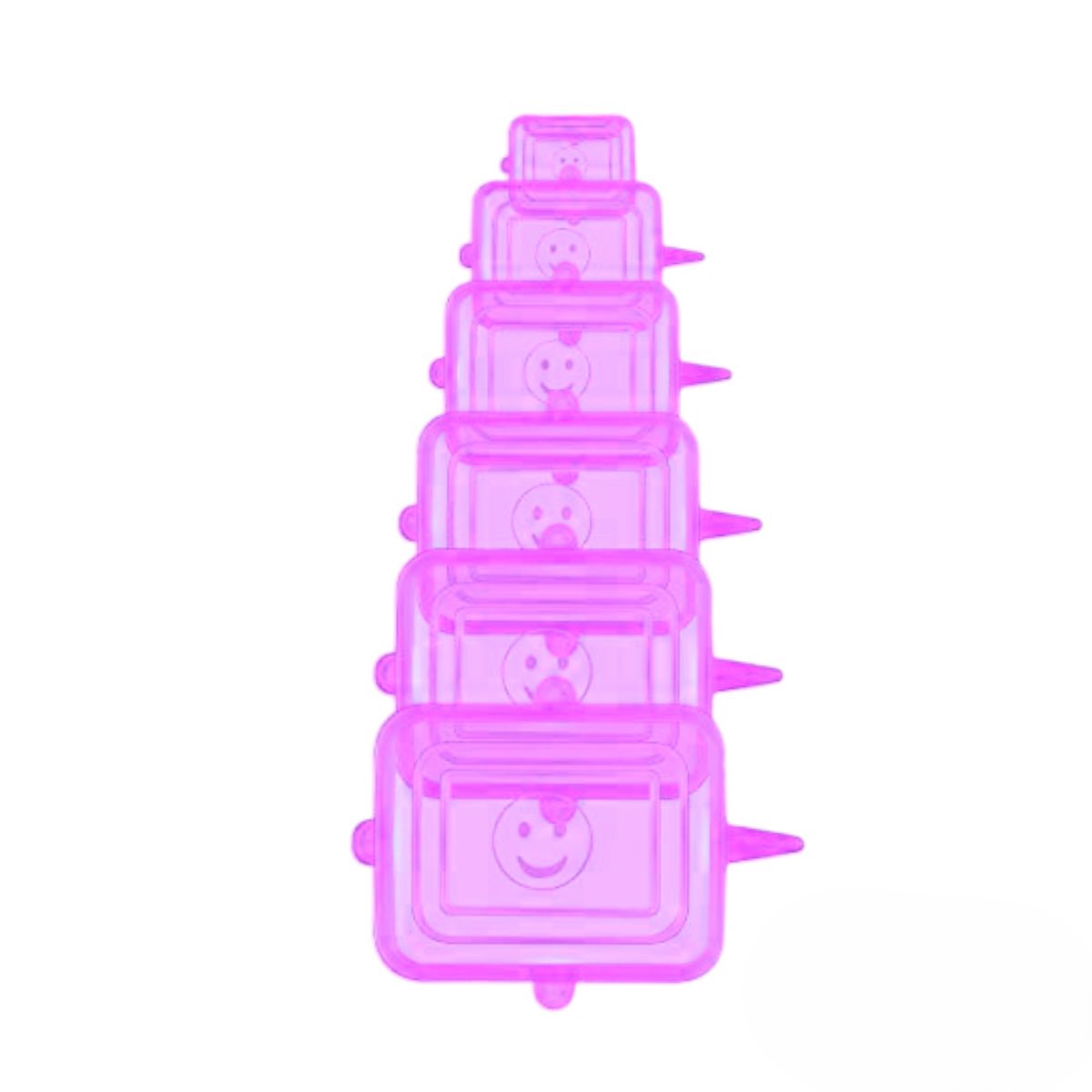 6-Piece Super Stretch Silicone Rectangular Multi-Purpose Lids | Shop ...