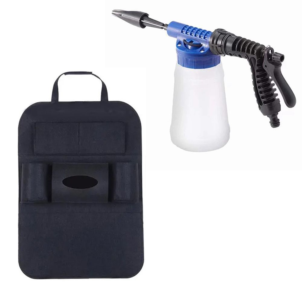 Multi-Purpose Back Seat Car Storage Organizer & Car Wash Foam Spray ...