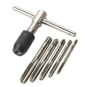 Professional Hand Tapping Tools T-Handle Wrench Set Ratchet Tap Holder ...
