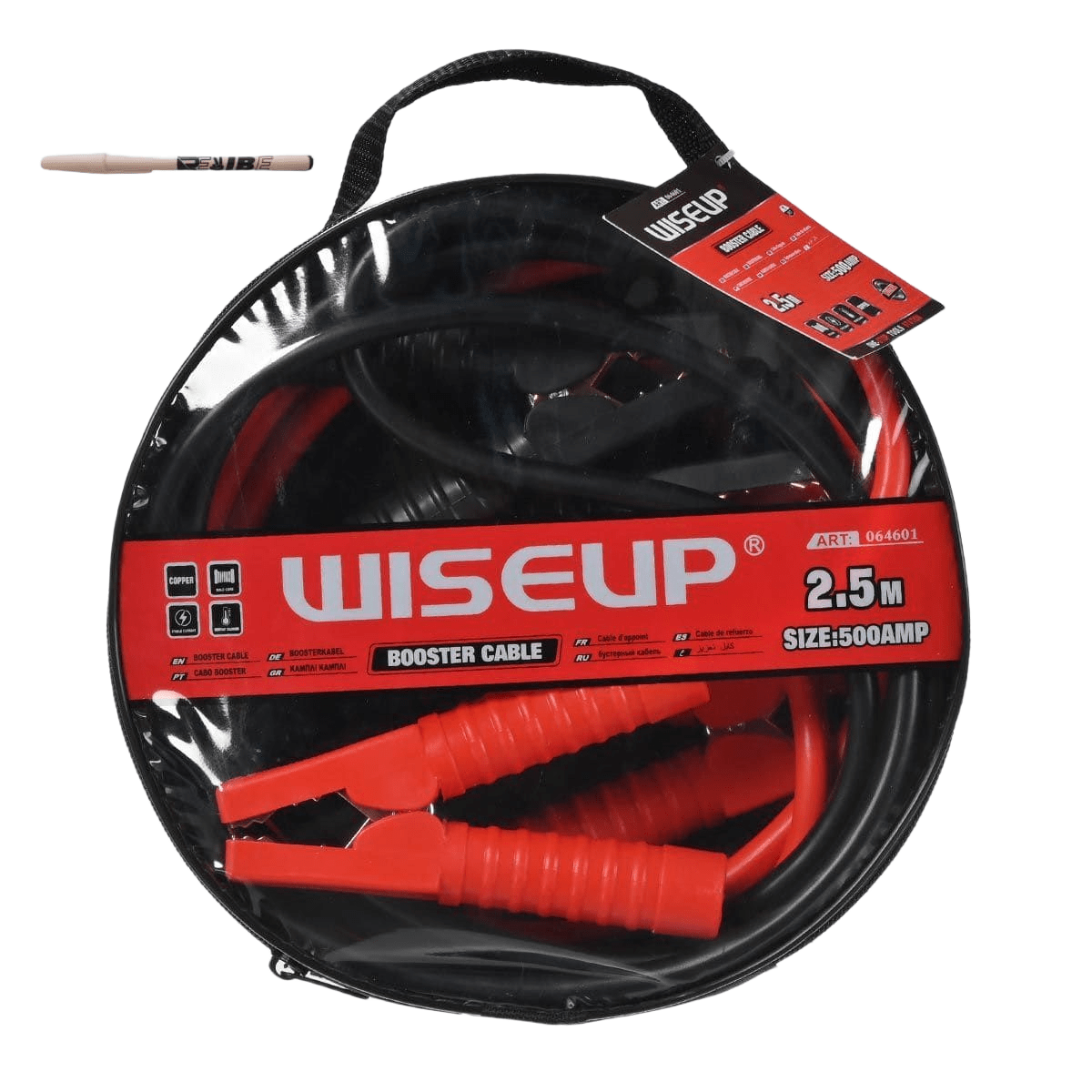 2.5M Heavy Duty Jump Leads Pro Booster Cables With Added ReVibe Pen ...