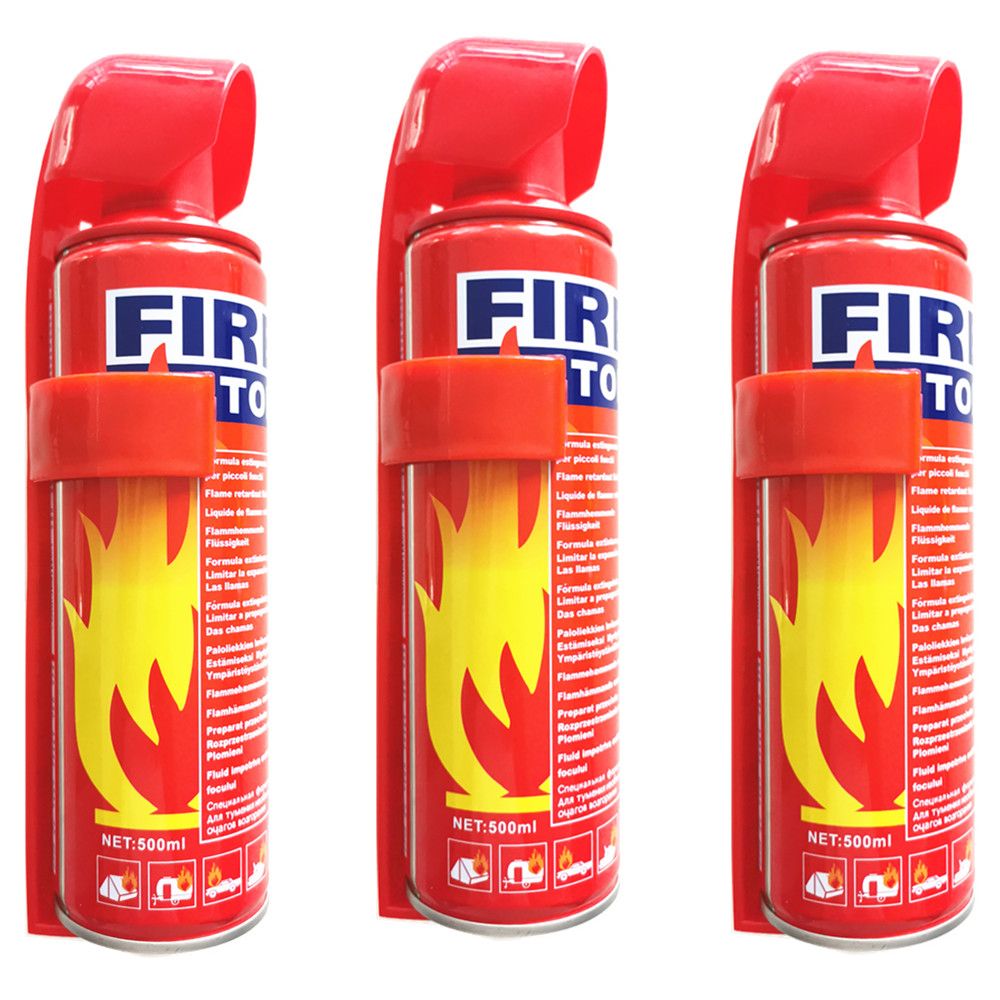 3x Portable Fire Extinguisher With Holder - 500ml | Shop Today. Get it ...