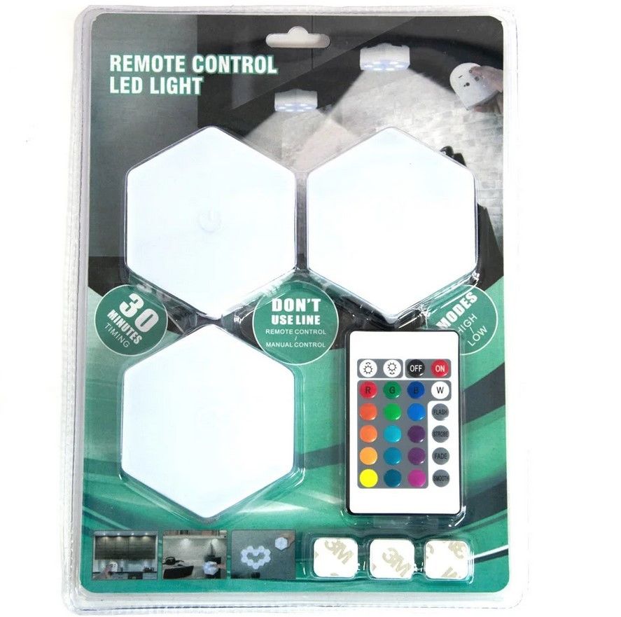 Three-Piece Smart Touch Colorful Rechargeable Remote Control Led Lights ...