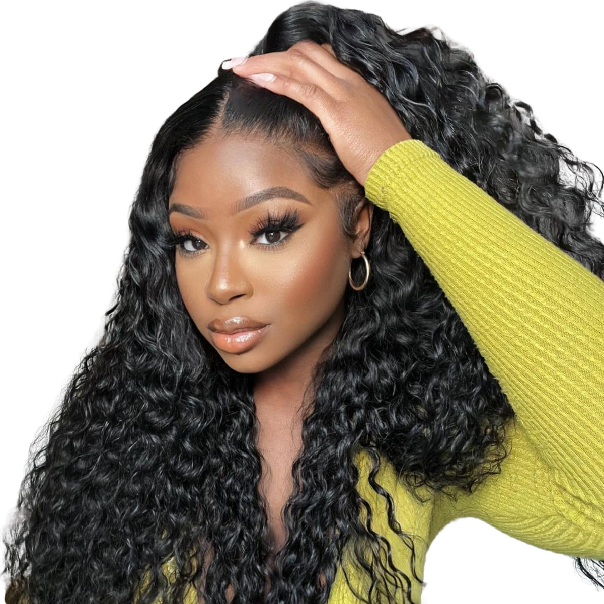 28in 13x4 Lace Frontal Wig Water Wave 150% Density Natural Color | Shop ...