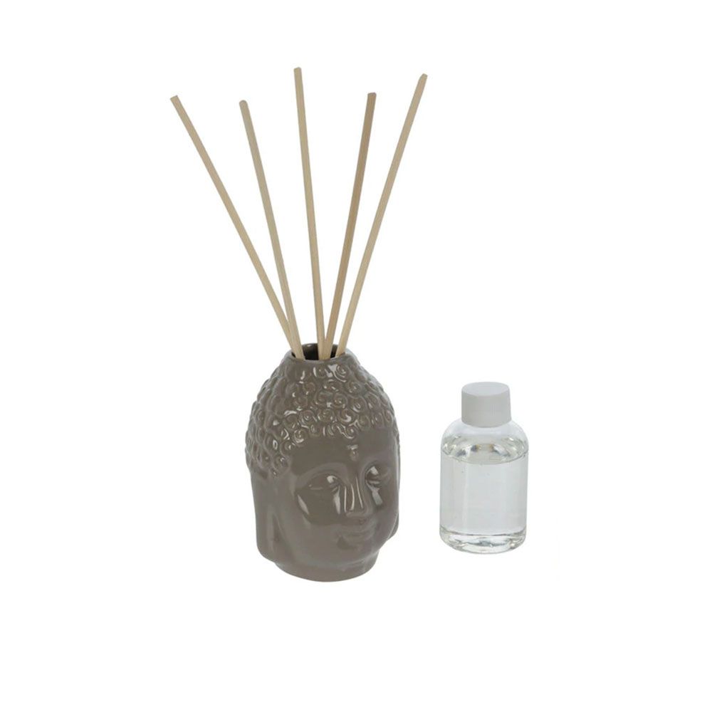 Diffuser - 100ml Fragrance & 6 Reed Sticks - Scented Ceramic Buddha ...