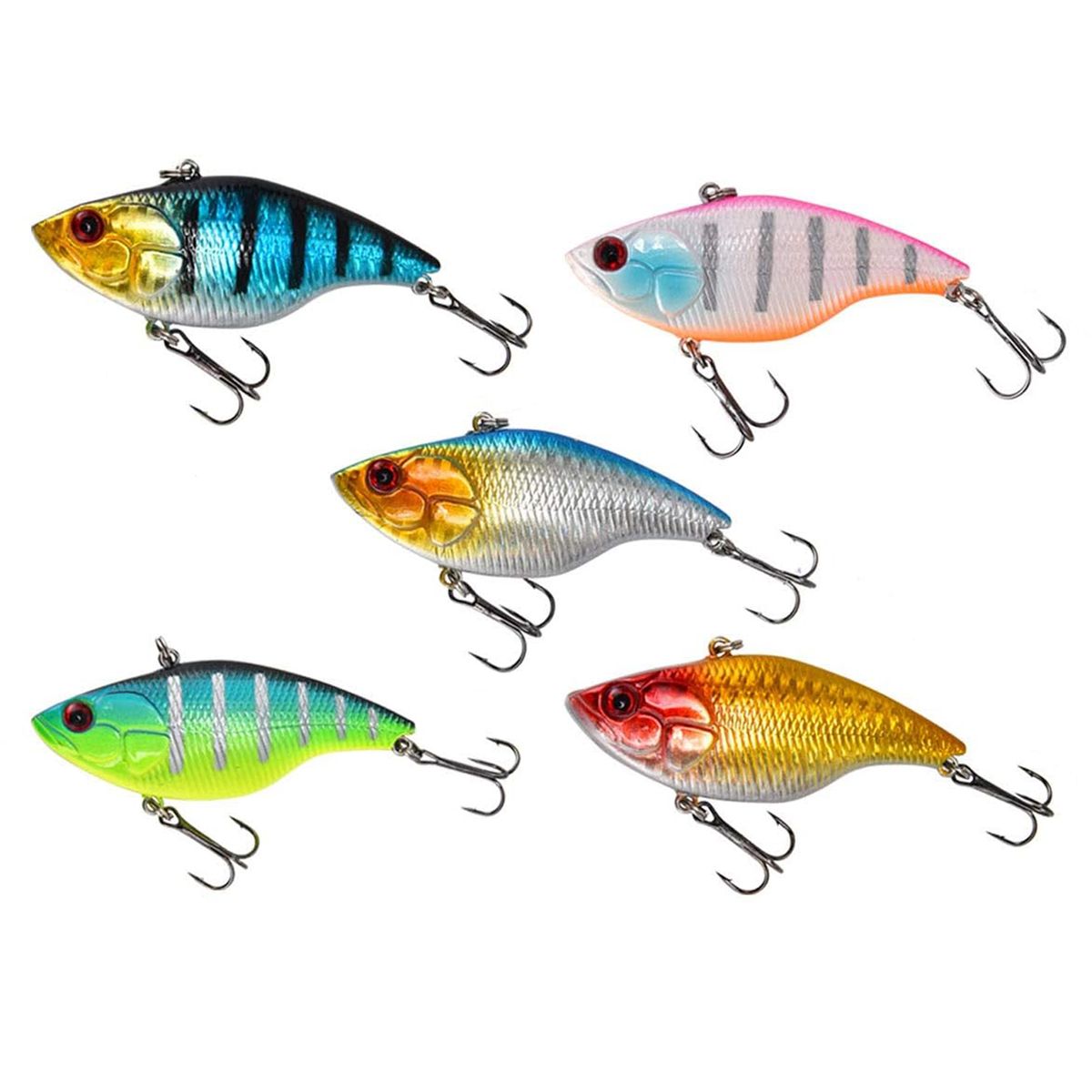 Fishing Lures VIB Lures with 3D Eyes Bionic Fishing Bait Plastic Bait ...