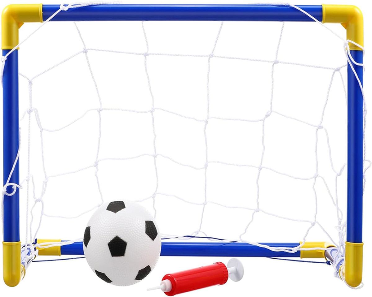 Easy Assembly Portable Kids Football Play Set Soccer Net Set -37x49x70 ...