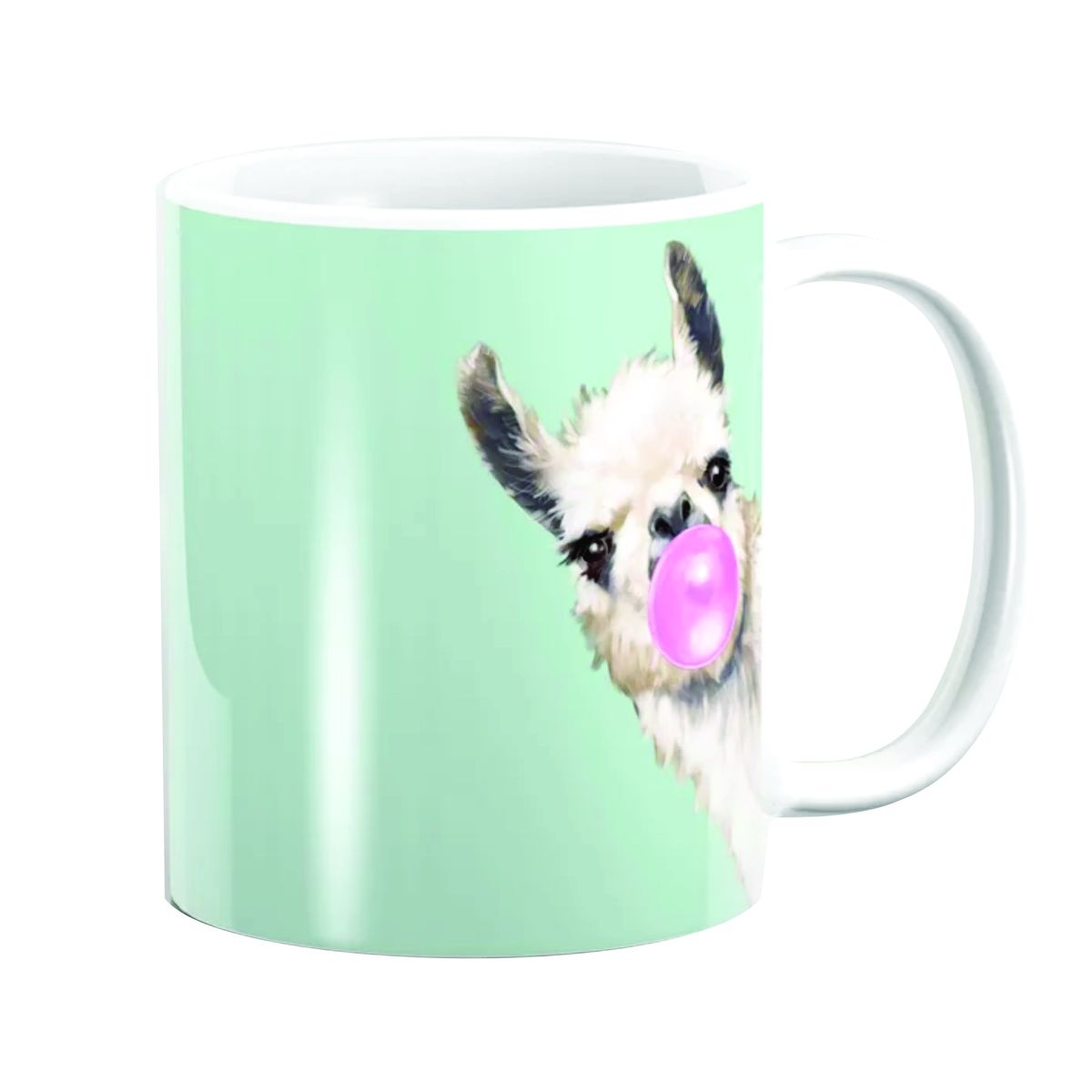 PepperSt Mug - Bubble Gum Sneaky Llama in Green | Shop Today. Get it ...