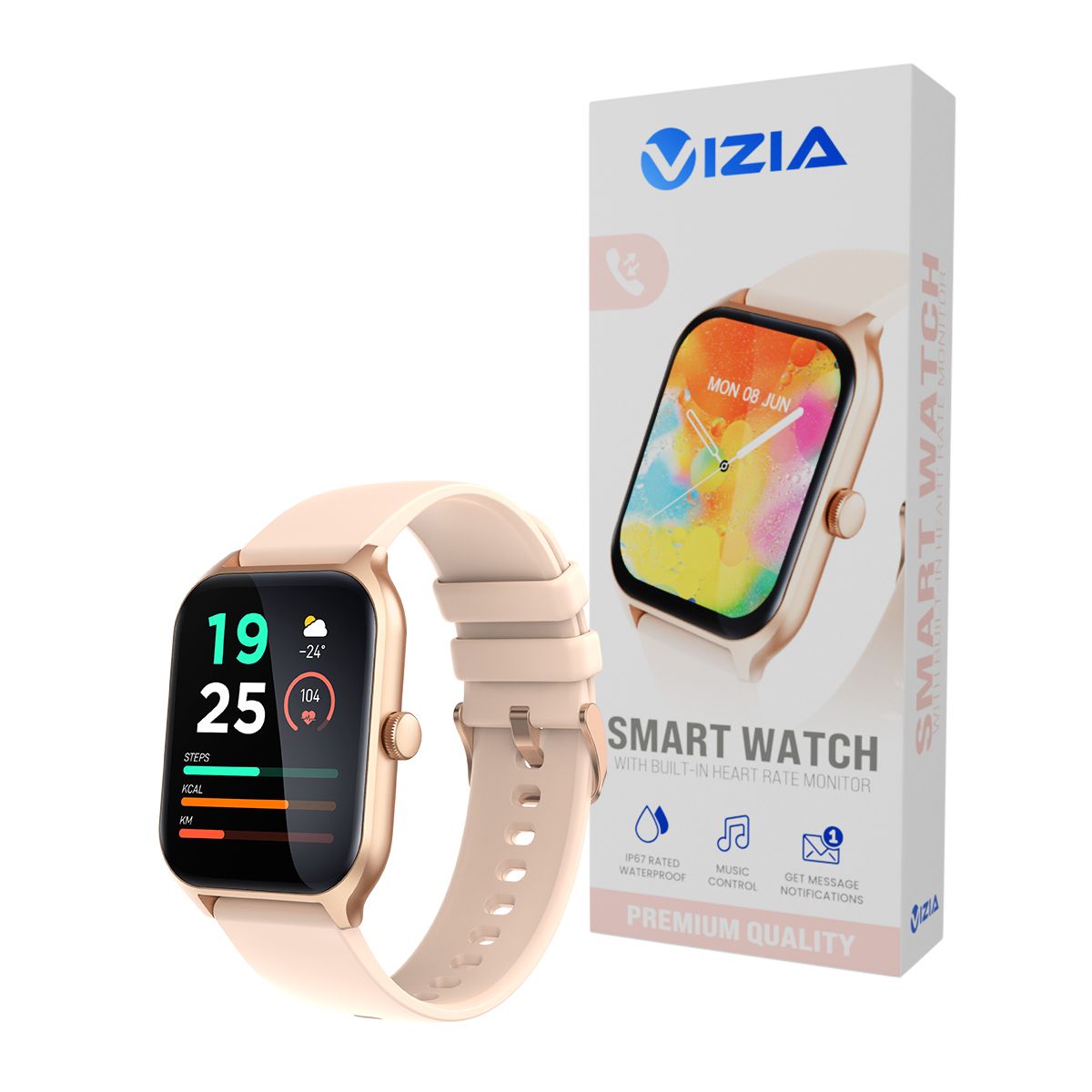 Vizia Zenith Series Smartwatch with Fitness Tracking and Bluetooth ...