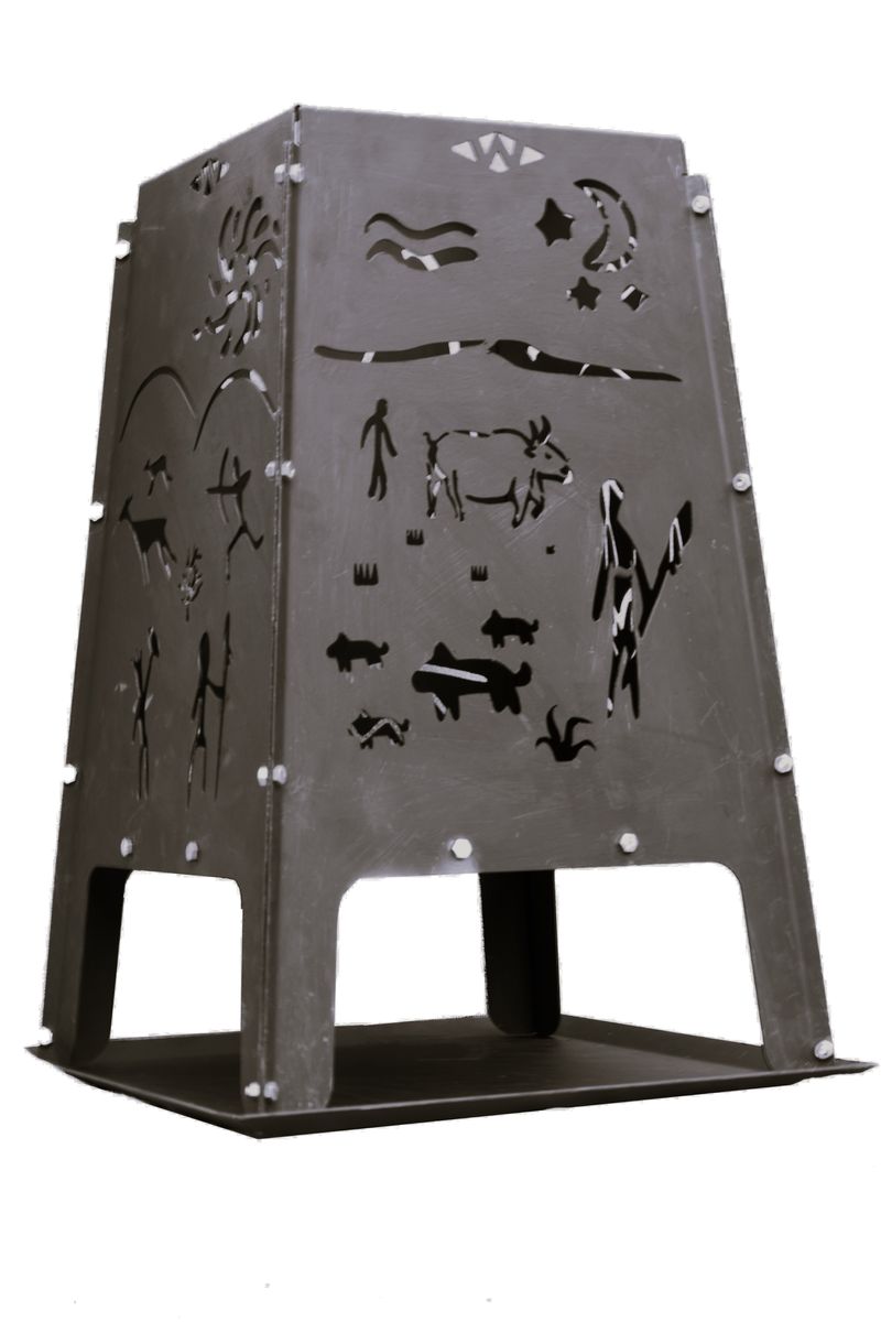 Fire Pit Tower - Caveman Paintings Silhouette | Shop Today. Get it ...