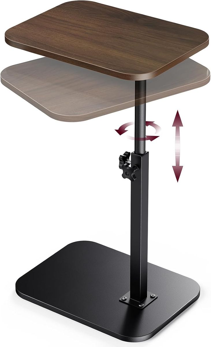 Modern Arc Shaped Adjustable Height Folding End Table | Shop Today. Get ...