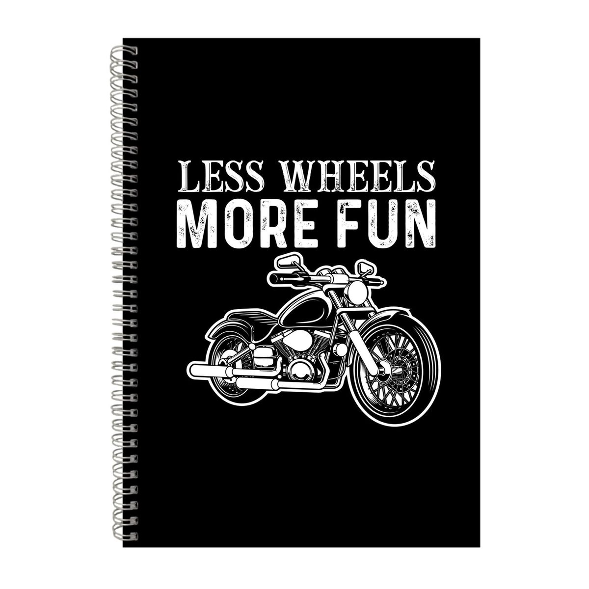 Less Wheels More Fun Notebook Biker Gift Idea A4 Notepad 132 | Shop ...