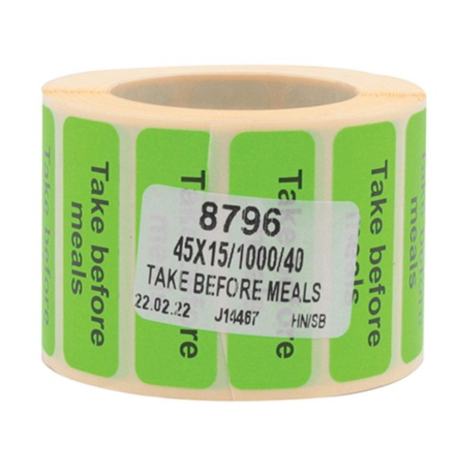 Take Before Meals Dayglo Label 1000's | Shop Today. Get it Tomorrow ...