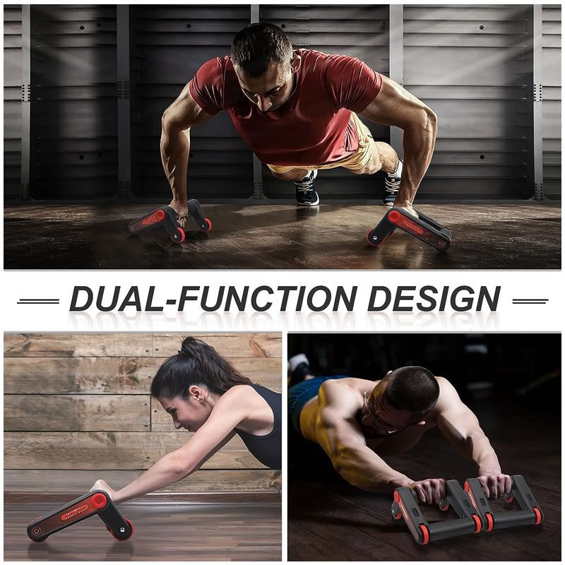 Multi-Functional Ab Roller Wheel And Push Up Bars Workout - Shop Now ...