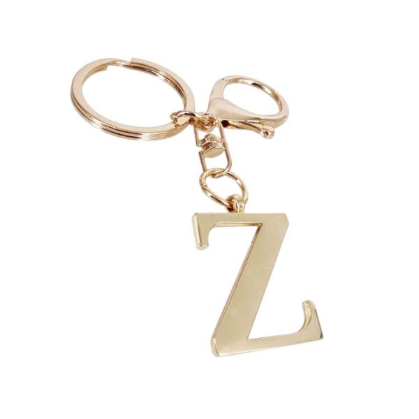 Stainless Steel Initial 'Z' Key Chain - Gold | Shop Today. Get it ...