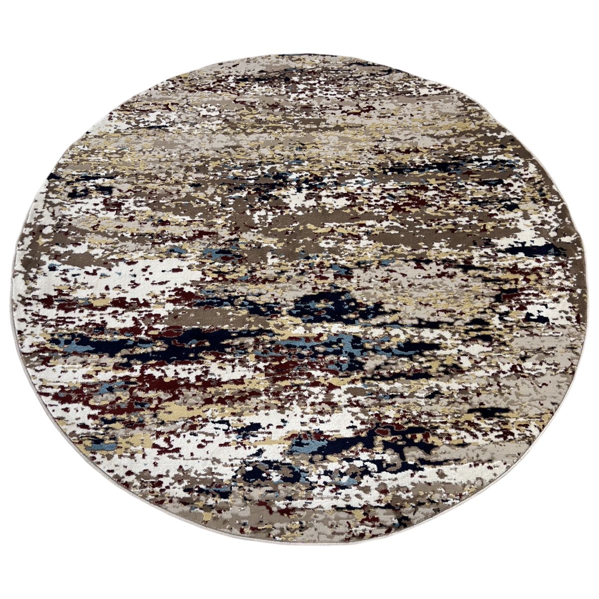 Multi Color Brown Turkish Modern Round Rug - 150 x 150 cm | Shop Today ...