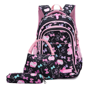 3-in-1 Girls School Backpack Set Lunch Bag Pencil Case Daily Commute ...