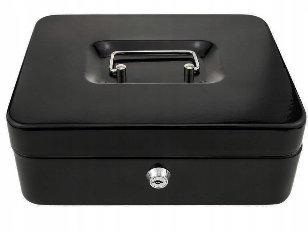 Large Cash Box with Money Tray and Lock, Safe Metal Box | Shop Today ...