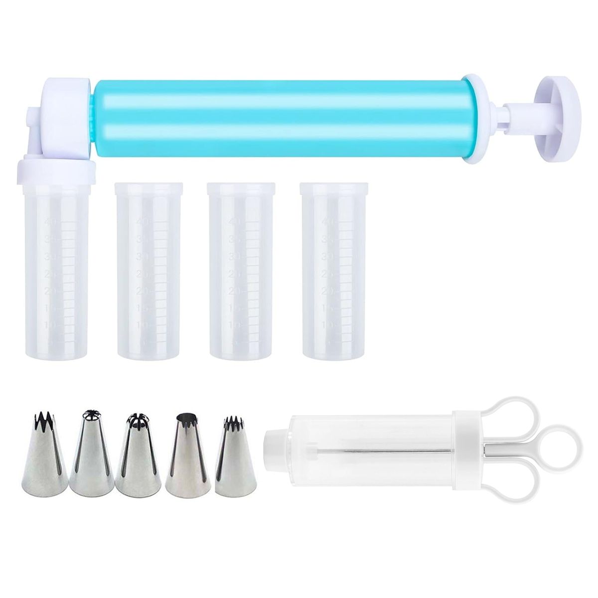 2 Pieces Manual Cakes Cream Framer Spray Tools for Decorating Desserts ...