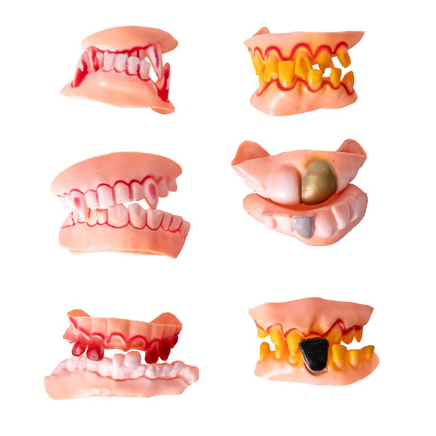 12 Piece Monster Vampire Fake Teeth Costume Halloween Party Gag Gift ...