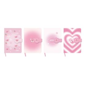Set of 4 B6 Notebooks with Pink Heart & Cute Cats Cover | Shop Today ...