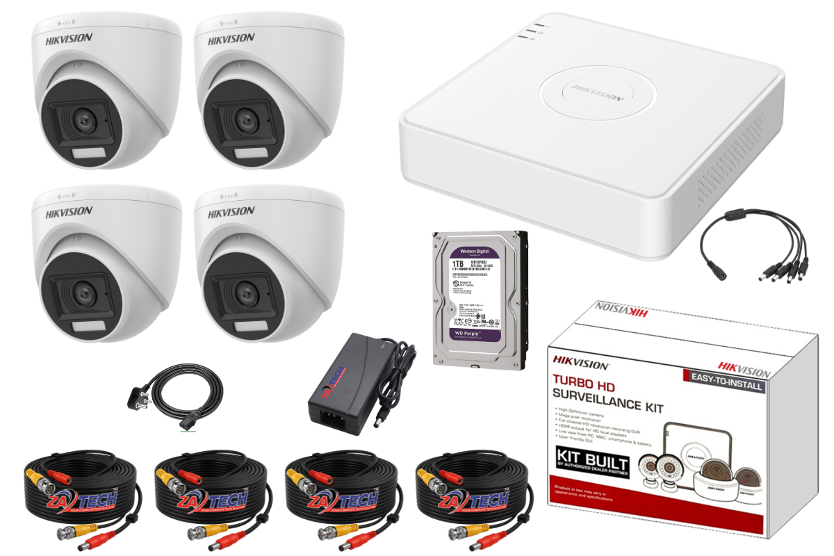 Hikvision 4CH Dome CCTV Kit with 1TB WD HDD, Zatech Ready-Made Cables | Shop Today. Get it ...