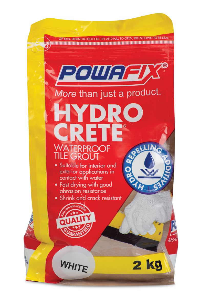 Powafix Hydrocrete White W/Proof Grout 2KG | Shop Today. Get it ...