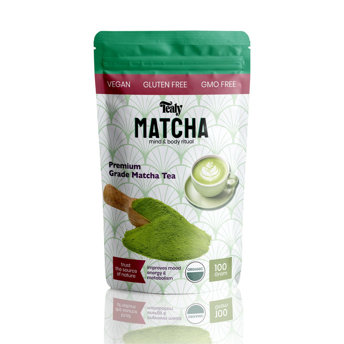 Tealy Matcha 100% Organic Japanese Matcha Green Tea Powder 100g | Shop ...