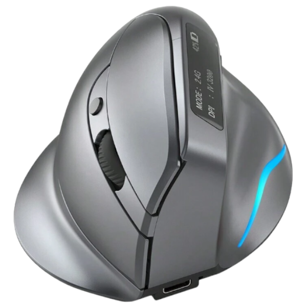 Vertical Wireless Gaming Mouse With LED Display & Dual Mode Operation ...