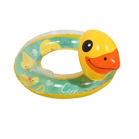Inflatable Duck Swim Ring with Handles - Fun Pool Float for Toddlers ...