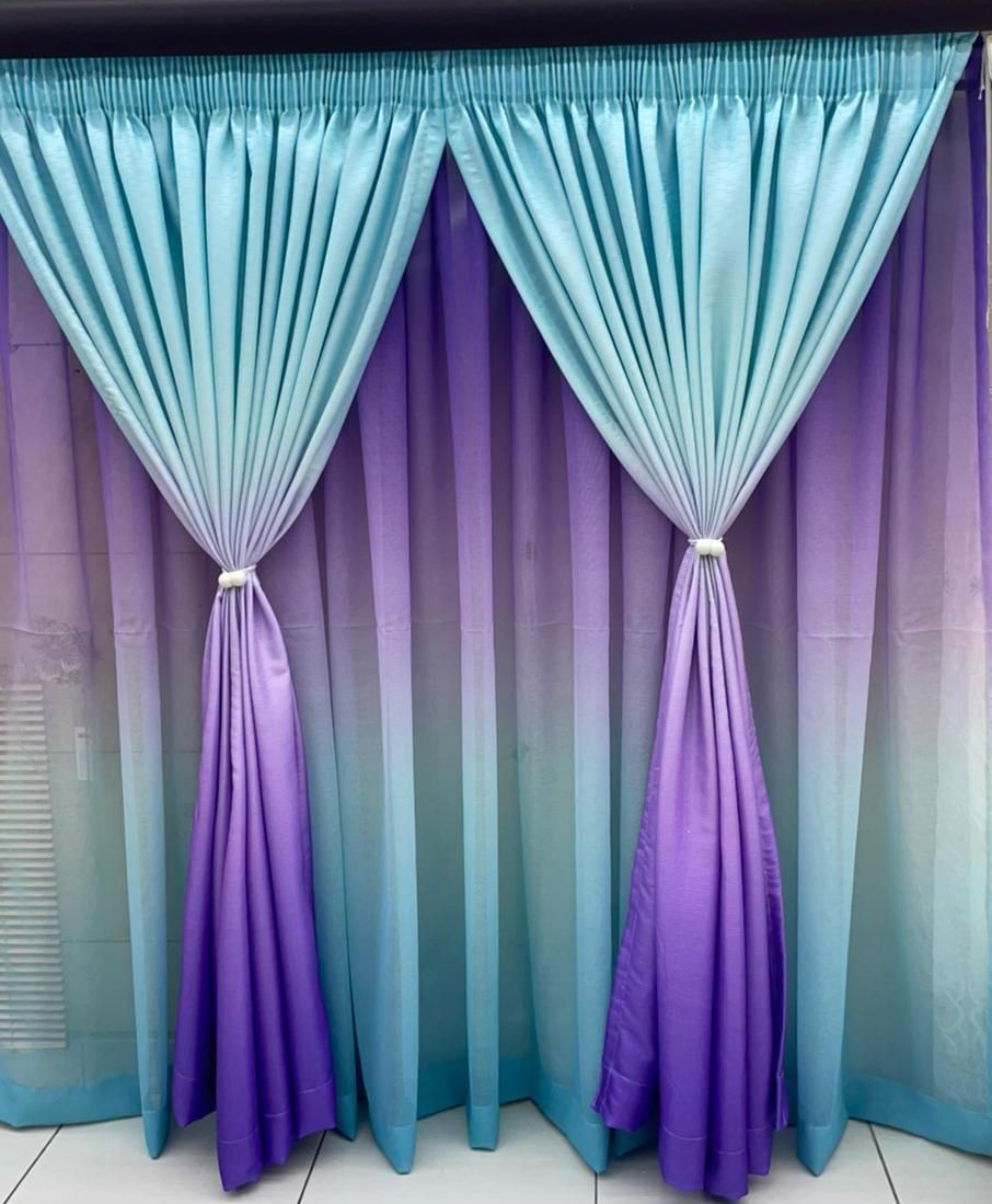 Dream world Modern Stylish 3 Tone Curtain With Lace Combo | Shop Today ...