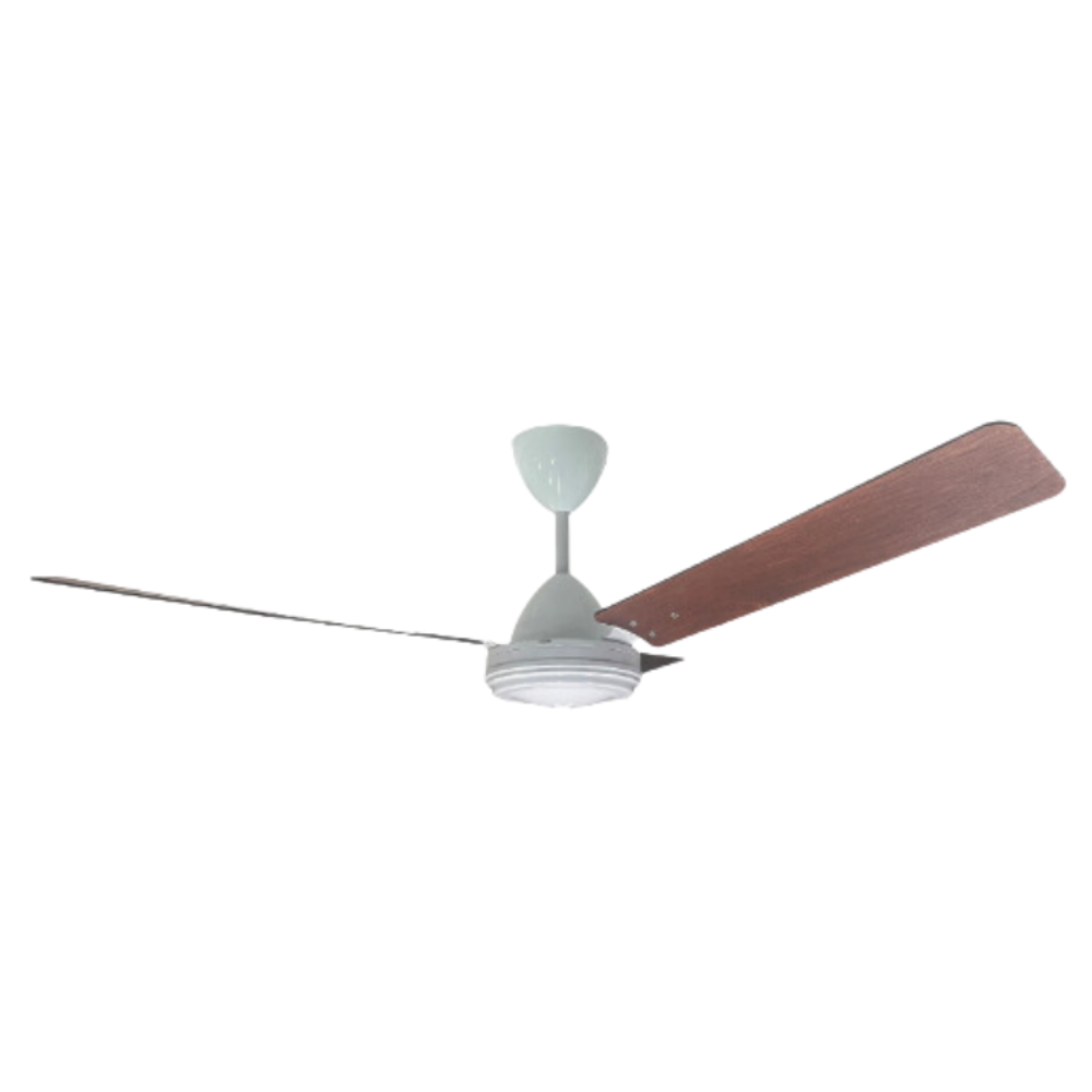Whirlwind Ceiling Fan White 3 x 1200mm Wood Blades Dark Teak + Reg1F ...