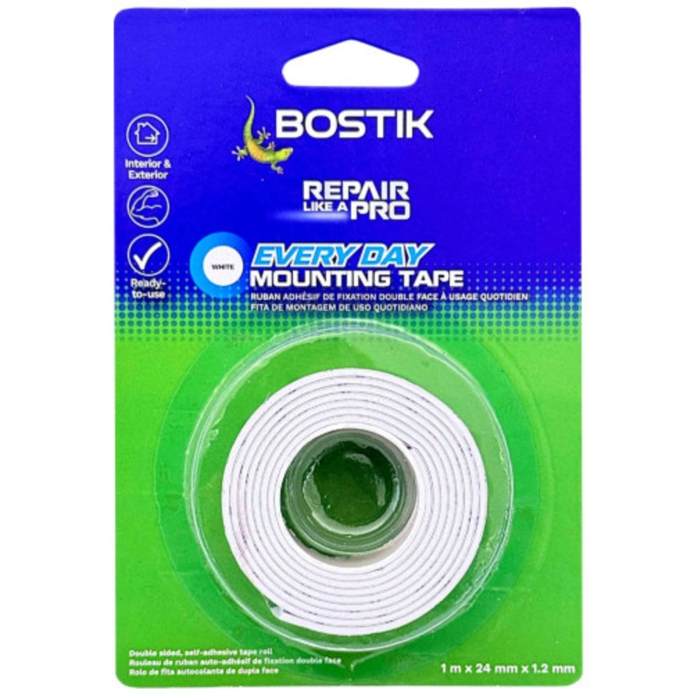 Bostik - Everyday Mounting Tape Roll - 1m x 24mm x 1.2mm | Shop Today ...