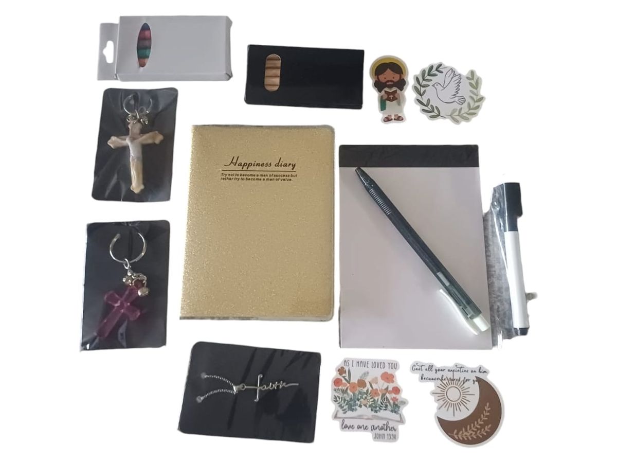 Christian-Themed Pocket Diary Gift Set With Magnetic White Board (12 ...