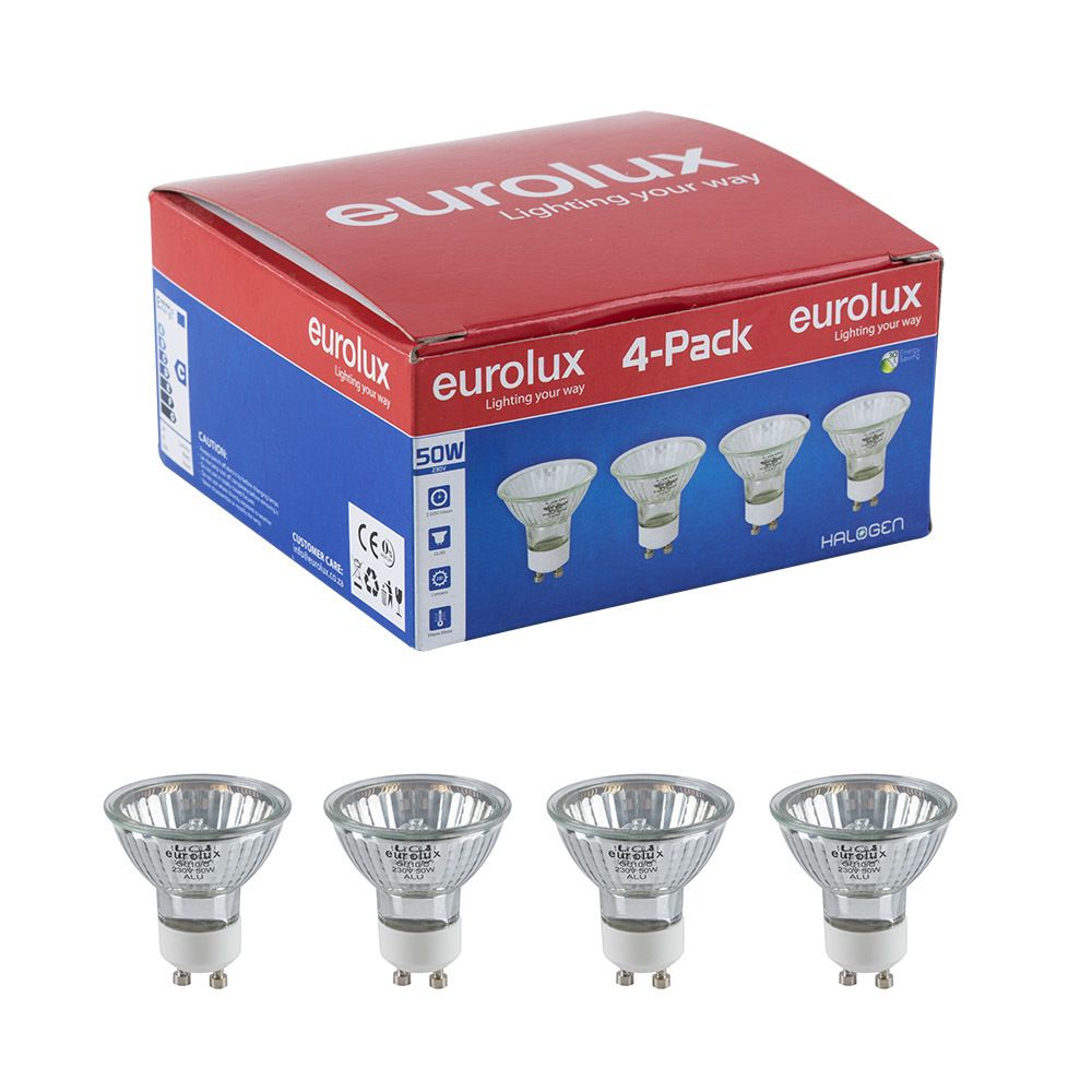 Eurolux - Halogen - Ceramic Base GU10 - 50w - 4Piece - 2 Pack | Shop ...