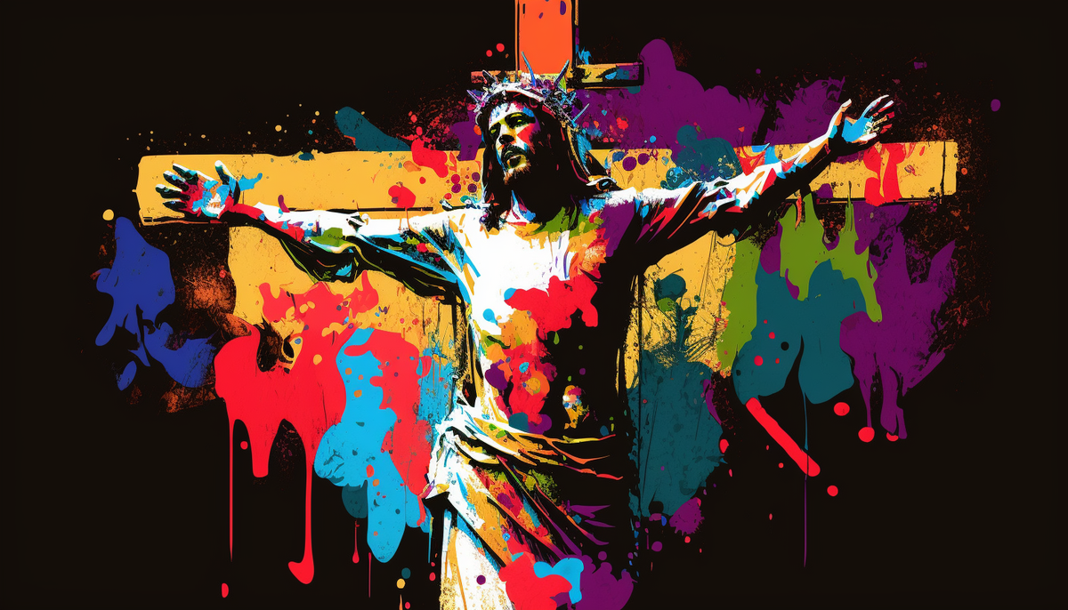 Canvas Wall Art - Fancy Artwork Jesus on the cross B1003 | Shop Today ...