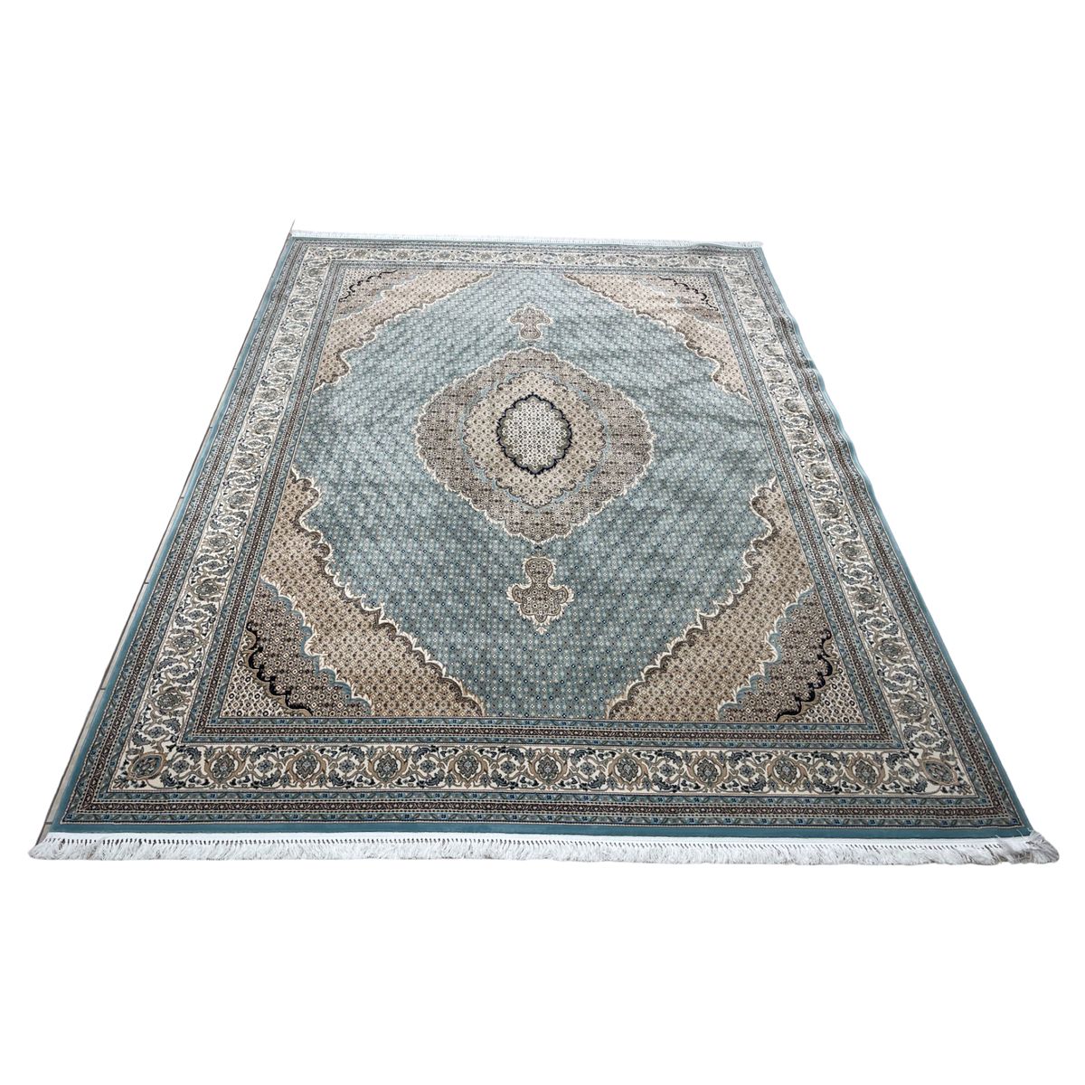 Light Blue Persian Design Machine Made Rug - 400 x 300 cm | Shop Today ...