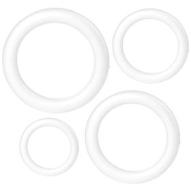 Art & Craft DIY White Wreath Forms Round Craft Rings Set of 4 | Shop ...