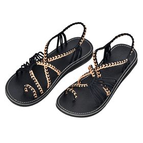 MArmoris Women Golden Black Sandal | Shop Today. Get it Tomorrow ...