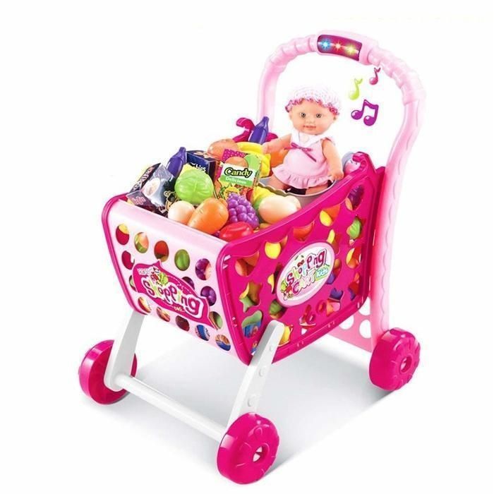 3 IN 1 Shopping Cart Kids Pretend Play Trolley Toy Set | Shop Today ...