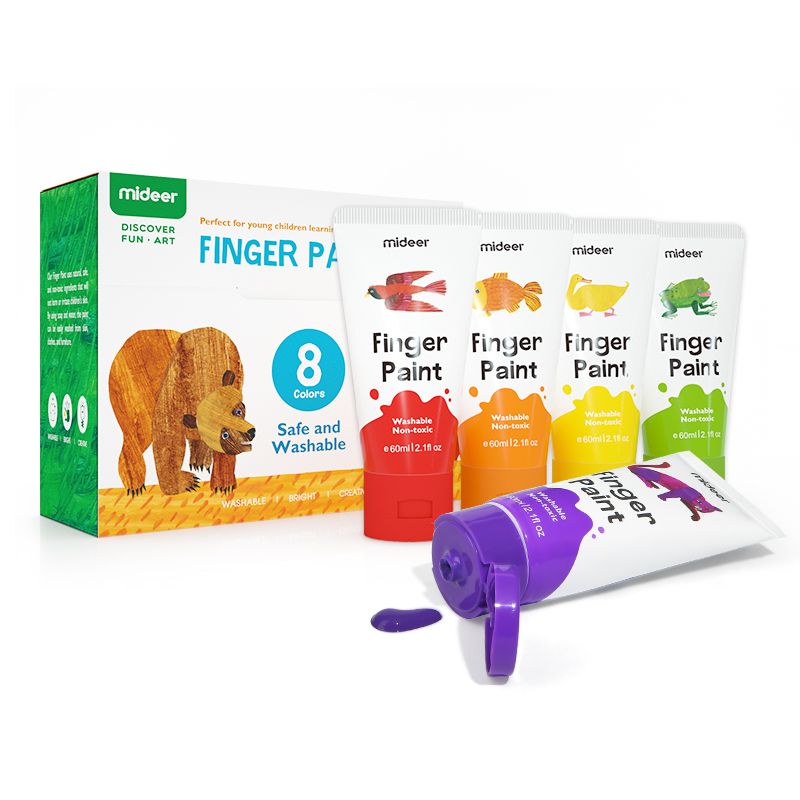 Mideer Finger Paint Tube Set - World Of Eric Carle - 8 Colours | Shop ...