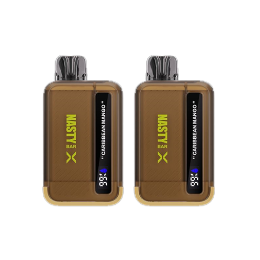 Nasty Rechargeable Vape 9000 Puffs X-Nic - Caribbean Mango - 2 Pack ...