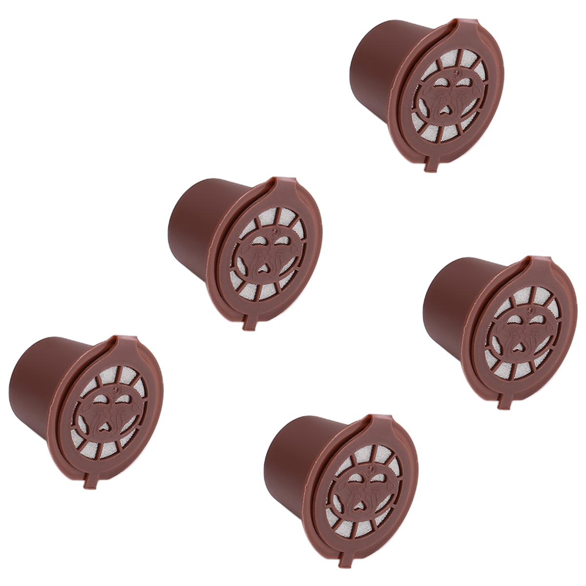5/Pcs Stainless Steel Filter Reusable Coffee Capsules for Nespresso ...