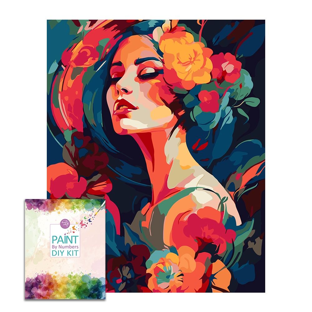 Easy Craft Paint by Number DIY Kit, 50x40cm- Beauty in Flower | Shop ...
